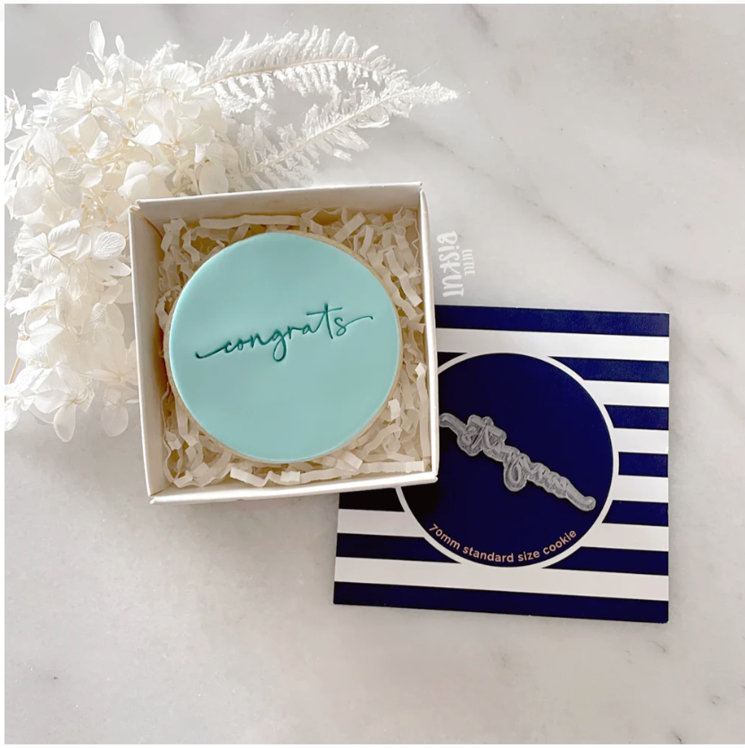 "CONGRATS" TINY TEXT STAMP BY LITTLE BISKUT – ItWasAllADreamShop