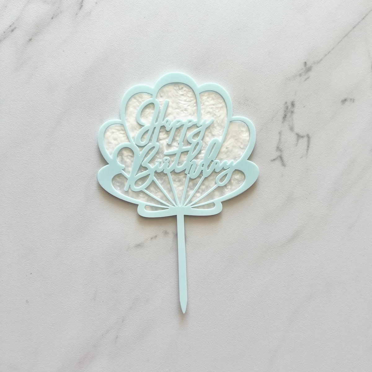 SEASHELL HAPPY BIRTHDAY CAKE TOPPER – ItWasAllADreamShop